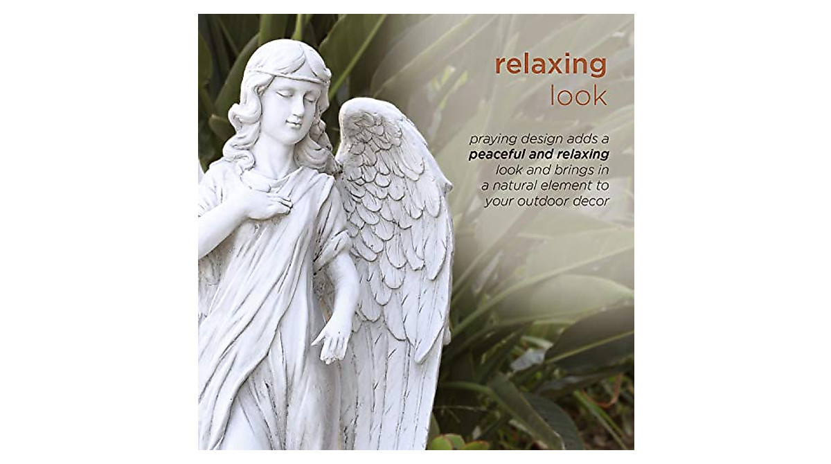 Alpine Angel Statue - Elegant Garden Decor, 31-Inch