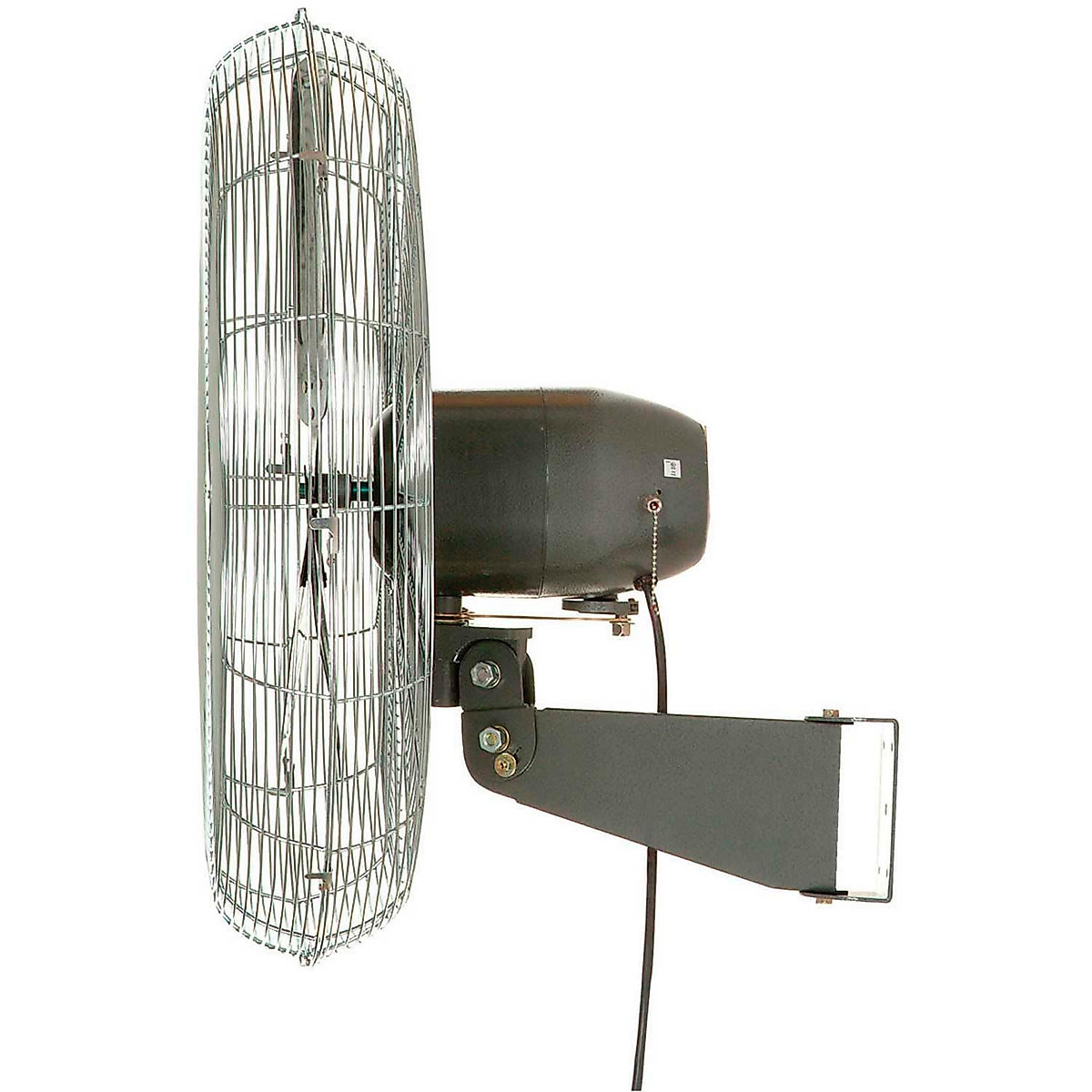 Global Industrial Oscillating Wall Mount Fan, 24" Diameter, 1/4HP, 7525CFM