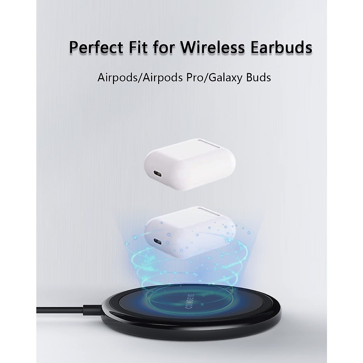 COKOEYE Wireless Charger 1-Pack 10W for iPhone Wireless Charger Pad, Fast Wireless Phone Charger for iPhone 16/16 Plus/16 Pro/16 Pro Max/15 Pro/15/15 Plus/14/13 Series/Samsung S22/AirPods Pro 2