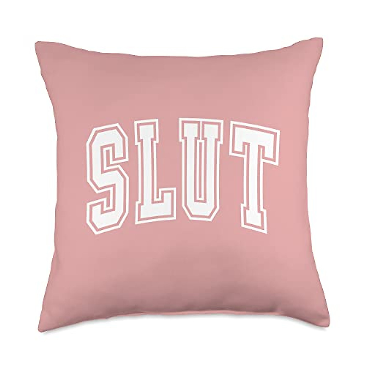 Slut Arched Athletic Design Studio Slut Throw Pillow, 18x18, Multicolor