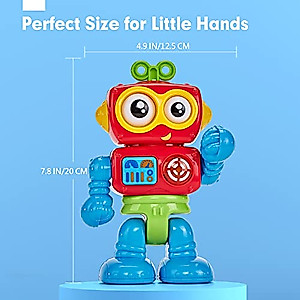 1 Year Old Toys for Boys Girl Gifts - Activity Robot Baby Toys for 1 Year Old - Musical Light up Poseable Fine Motor Skill Toys for 12 Months - Interactive Montessori Toys for 1 Year Old Birthday Gift