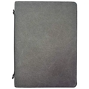 Canvas and Vegan Leather Artist Padfolio by Metier Life | Art Portfolio Organizer and Drawing Pad | Card and Art Material Storage with Included Sketch Book |