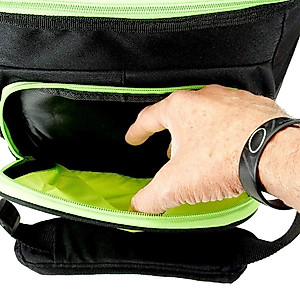 Sweda Large Insulated Lunch Bag - 11" W x 10.5" H x 7.5" D - Black