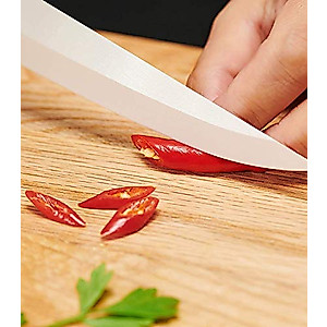 Cerahome Ceramic knife Super Sharp 4-inch Utility Knife Fruit Paring Knife Set with Sheath, Kitchen knives Sets for Cutting Boneless meats, Sashimi, Fruits and Vegetables (Red+Green)