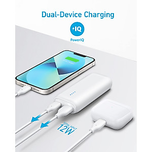 Anker Power Bank, 5,200 mAh Portable Charger, for iPhone 15 Series, 14/13, Samsung, Pixel, LG & More, External Phone Battery for Travel & Daily Use