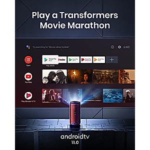 NEBULA Anker Capsule 3 Laser Transformers SE 1080p, Smart, Wi-Fi, Mini Projector, Portable Projector, Dolby Digital, Laser Projector, Autofocus, 120-Inch Picture, Built-in Battery, 2.5 Hrs of Playtime