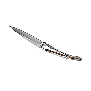 deejo Ultra-Light Folding Pocket Knife with Belt Clip - Olivier 1.3 OZ Version - Thin and Sharp Blade - Terra Incognita Pattern - Stainless Steel - Elegant and Modern Design…