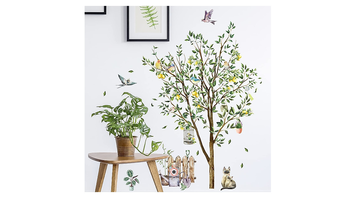 Pinenjoy Lemon Tree Wall Decal for Living Room & Nursery