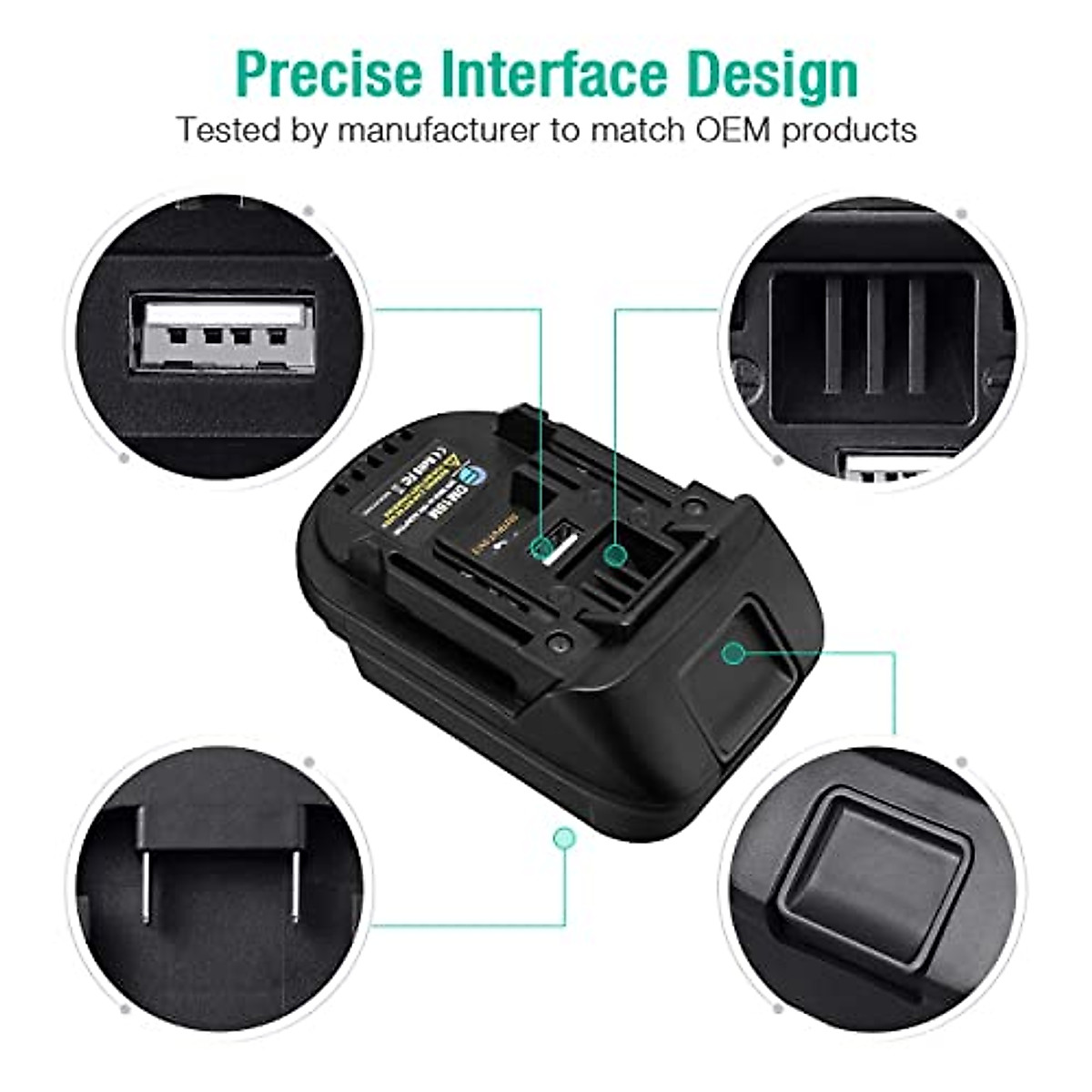 FirstPower Battery Adapter for Makita 18V Lithium-ion Power Tools,Convert Milwaukee 18V or Dewalt 20V Lithium-ion Battery to Makita 18V Lithium-ion Battery