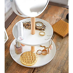 YAMAZAKI home Tosca Accessory Trays/Mirror, White