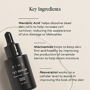 DIME Beauty TBT Serum - Anti-Aging Face Serum With Niacinamide and Mandelic Acid, Hydrating for Youthful Skin, 1 oz (30 mL)