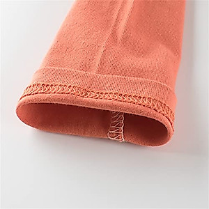 Baby Boys Girls French Terry Crewneck Sweatshirt Crew Neck Print Activewear Tops Cotton Tshirts Festival Clothes Orange