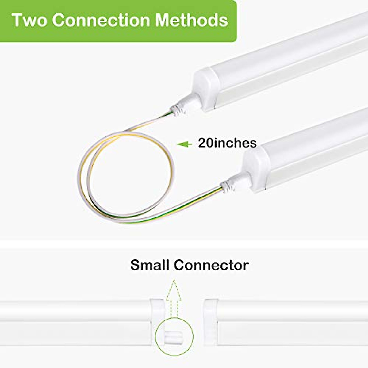 10 Pack LED Shop Light 4FT, T5 Integrated Single Fixture, 22W, 2200lm, 6500K Super Bright White, Linkable Shop Light, Utility Shop Lights, Corded Electric W/Built-in ON/Off Switch