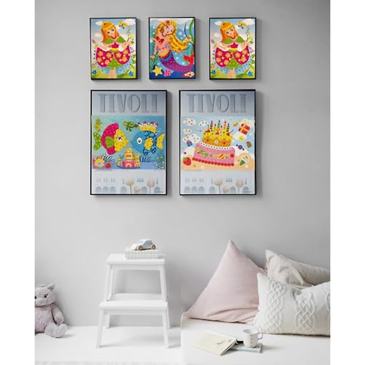 Lizipai Crystal Mosaic Sticker Painting Kids Children Kindergarten Educational DIY Crafts Toys -10 Different