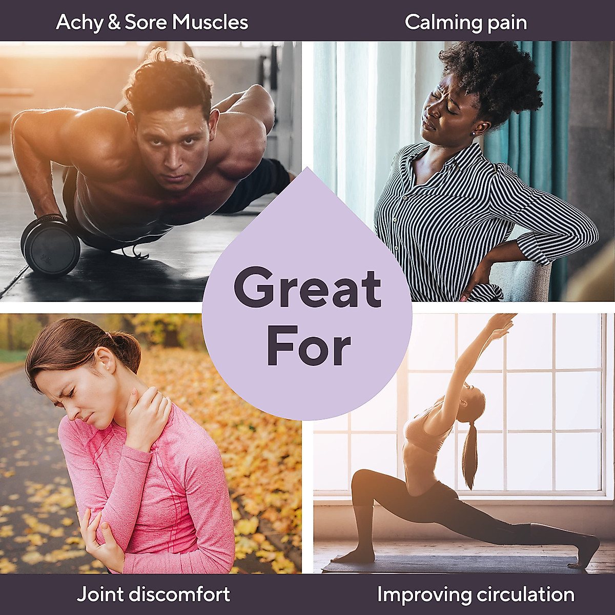 Marie Originals All Natural Muscle and Joint Rub, Alleviates Ache and Sore Muscles, Pain and Discomfort. Essential Oil Blend with Juniper, Peppermint, Lavender and Wintergreen