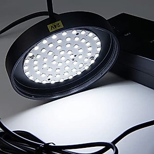 ZTBH Microscope Accessories Kit 50-75mm Stereo Microscope Bottom Light Lamp, Round Light Source, LED Backlight Illuminator AC90V-240V Microscope Slides (Magnification : 70mm)