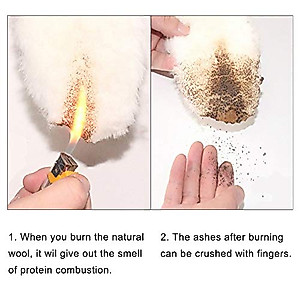 Bacophy 2 Pairs Sheepskin Fleece Inserts Genuine Thick Insoles for Women, Premium Warm Fluffy Wool Replacement Cozy Breathable Inner Soles for Shoes Boots Slippers