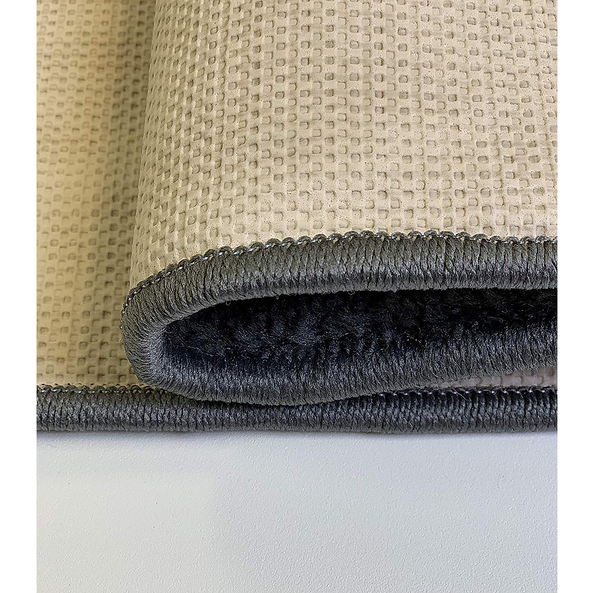 Custom Size Hallway Runner Rug Trellis Grey Color 31 inch Wide Select Your Length Non-Slip (Skid Resistance) Rubber Backing 8 feet x 31 inch (Color Options Available)