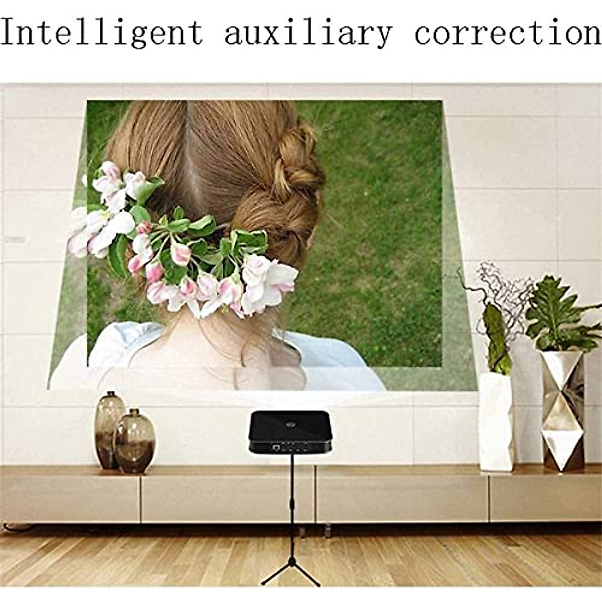 MUMUJJ Hotel Projector, 4K Indoor/Outdoor Movie Projector Support 200'' Screen Dsiplay, Home Theater Video Projector