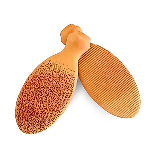 ZAWA CARE - Pumice Stone for Feet -2 in 1 Best Hand Made Foot File - Callus Remover for Feet - Callus Scrubber for Cracked Feet Treatment - Foot Massage - Square Shape (Curve)