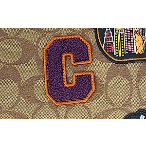 Coach Women's Ellie File Bag (Signature Canvas - Disco Patches - Khaki)