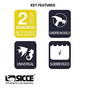 Sicce 22W Jolly Preset Small Submersible Aquarium Heater, Constant Temperature, Betta Fish Tank Heater Set to 77℉ for 1-7 Gallons Freshwater & Saltwater Tanks