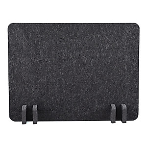 Stand Up Desk Store ReFocus Raw Noise and Distraction Reducing Freestanding Acoustic Desk Divider Mounted Privacy Panel (Anthracite Gray, 20.9" x 16")