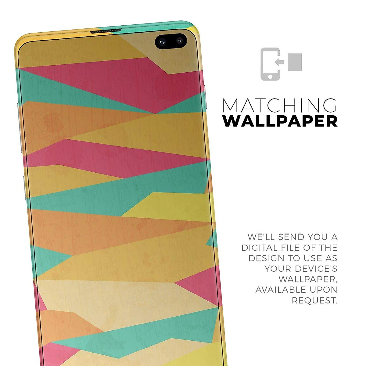 DesignSkinz Vibrant Bright Colored Connect Pattern Protective Vinyl Decal Wrap Skin Cover Compatible with The Samsung Galaxy S20 (Screen Trim & Back Glass Skin)