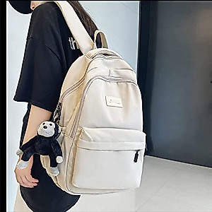 Viycuho Laptop Backpack Cute Large Capacity Student daypack for School Travel Outdoor Back To School (White)