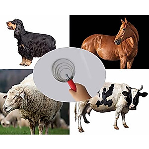 Chyugui Horse Brush Scraper Reversible Curry Comb,Livestock Shedding Comb for Cattle Cow,Stainless Steel Shed Comb Shedding Blade for Dogs,4 Rings + 6 Rings 2 Pieces Set