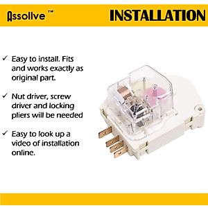 Assollve 2 PACKS 215846602 Refrigerator Defrost Timer Replacement Part Compatible with 215846606 240371001 241621501 AP2111929 PS423801 and more