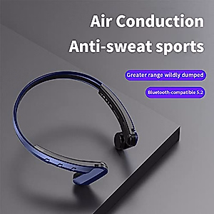 OCUhome Bone Conduction Wireless Headphones, Sports Headset Bone Conduction Bluetooth 5.0 Headphones, Ipx5 Waterproof Headset for Running, Cycling, Walking, Workout, Gym Atrovirens