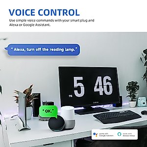 JUNLIT Mini Smart Plug, Smart Plugs That Work with Alexa and Google Home, 15A Smart Outlets with Timer & Group Controller, Timer, Schedule, Easy Setup, No Hub Required, ETL&FCC Certified, 2 Pack