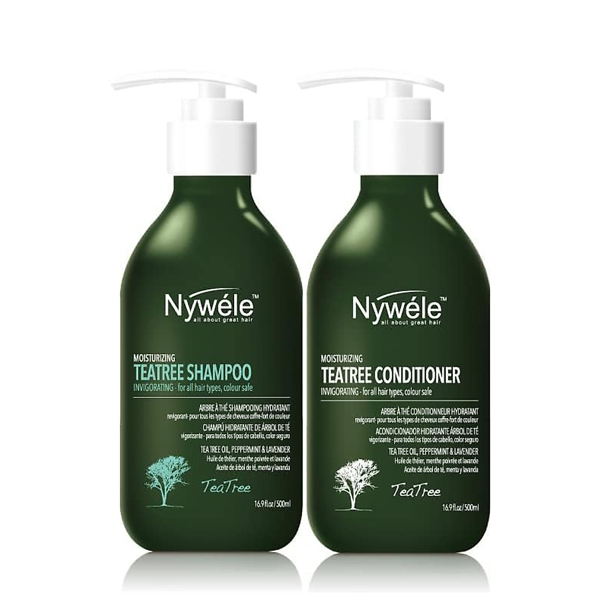 Nywele Tea Tree Mint Shampoo and Conditioner SET 16oz each (Invigorate your scalp)