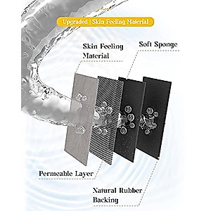 MontVoo-Bath Mat Rug-Rubber Non Slip Quick Dry Super Absorbent Thin Bathroom Rugs Fit Under Door-Washable Bathroom Floor Mats-Shower Rug for in Front of Bathtub,Shower Room,Sink (16x24, Gray)