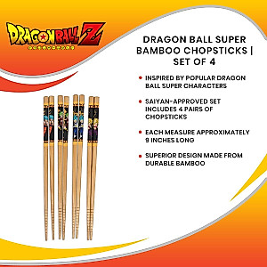 Dragon Ball Super Bamboo Chopsticks | Set of 4