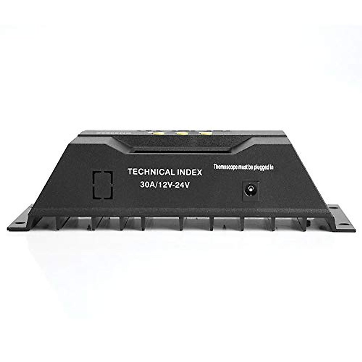Dual USB Solar Controller, 12V 24V 30A CM3024Z PWM Intelligent Solar Panel Controller Regulator LCD Display for Connecting Battery, Solar Panel and DC Load