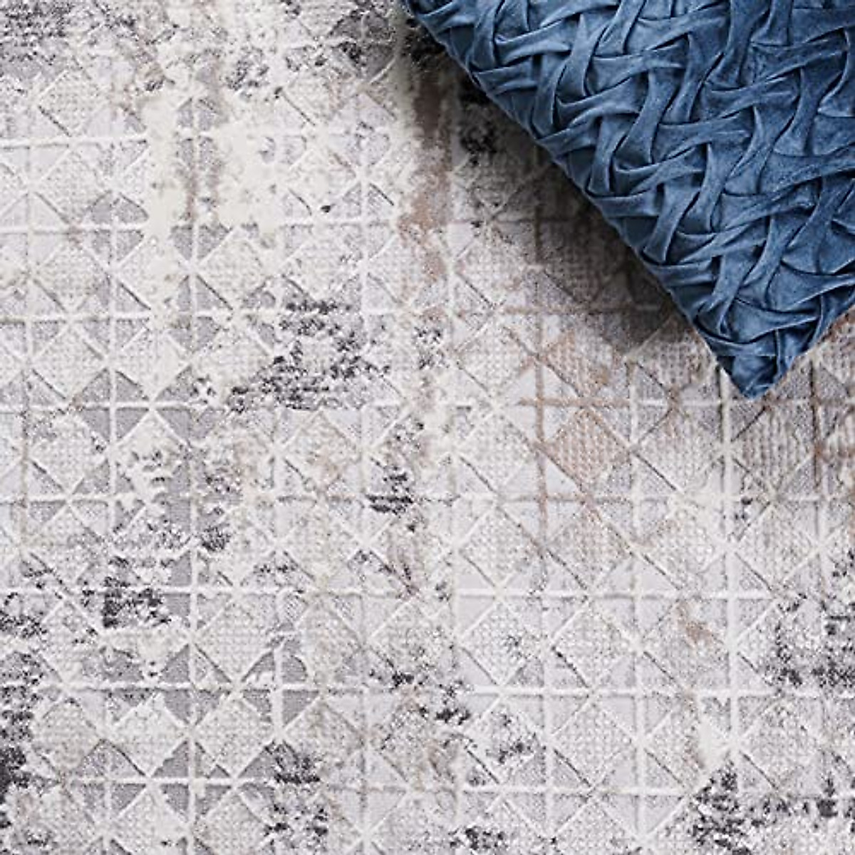 Safavieh Vogue Collection 9' x 12' Grey/Ivory VGE154F Modern Contemporary Abstract Area Rug