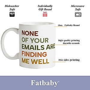 Fatbaby Funny Coffee Mug Gifts for Coworkers Office,Birthday Christmas Gag Gifts for Friends Women Men Coworkers Boss 11OZ