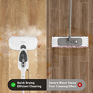 Secura Steam Mop 10-in-1 Convenient Detachable Steam Cleaner, White Multifunctional Cleaning Machine Floor Steamer with 3 Microfiber Mop Pads