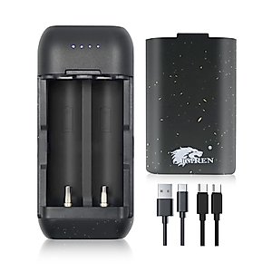 Portable 18650 Battery Charger, 3.7v Rechargeable Batteries Charger with USB C Input for 3.7V Rechargeable Lithium Li ion Batteries with Protective Cover, Independent Slot