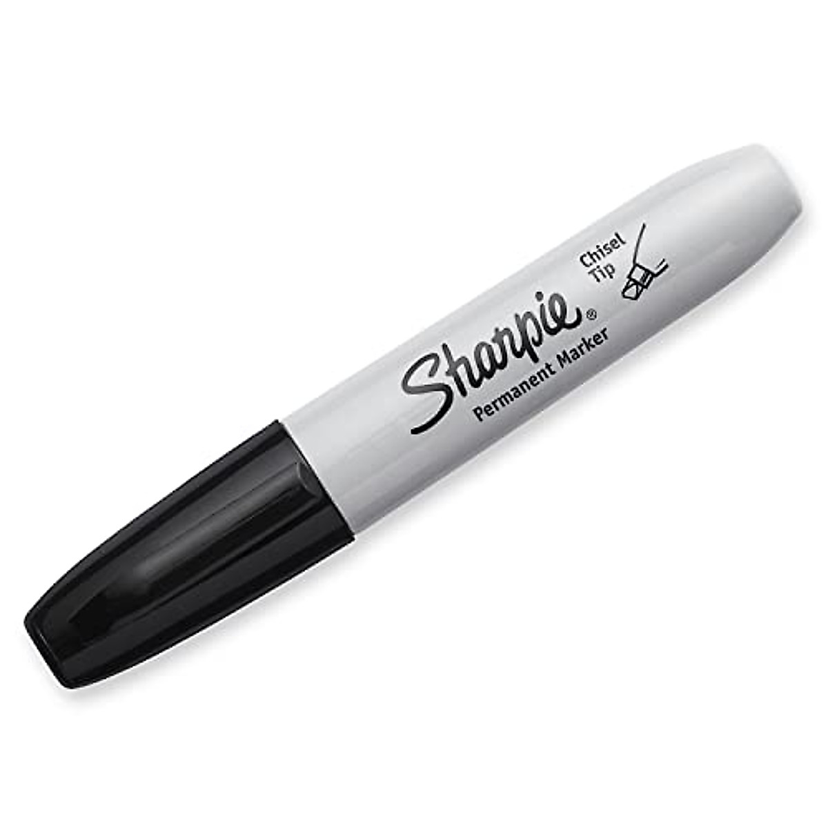 SHARPIE Permanent Markers, Chisel Tip, Black, 4 Count