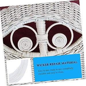 IFANLANDOR 1 Roll Wicker Crafts Natural Wicker Repair kit Round Baskets Sugar Cane Chair Garden Chair Hollow or
