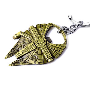 REINDEAR Star Wars Legendary Starship Millennium Falcon Metal Bottle Opener Keychain