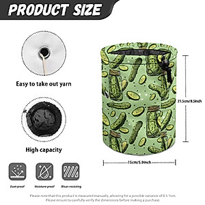 WHOSGNIHT Cucumber Print Yarn Bag Small Crochet Bag Organizer Drawstring Yarn Storage Bags for Crocheting,Knitting Bag for Crochet Beginner Yarn Holder