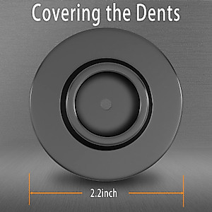 Door Stops for Wall Protector, Door Knob Wall Shield, Black Door Bumper for Slamming, Door Handle Stopper, Wall Hole Cover 3PCS