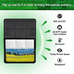 RV Door Window Shade RV Skylight Shade Cover Set, Foldable Magnetic Camper Sunshade Privacy Screen Window Cover, Travel Trailer Motorhome Sun Shade Accessories with Storage Bag
