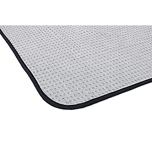 The Rag Company - The Big One - Waffle-Weave Microfiber Drying Towel; Super Absorbent for Car Washes, Detailing, and More; Buttersoft Suede Edges; Scratch-Free, 450GSM, 25in x 40in, Grey