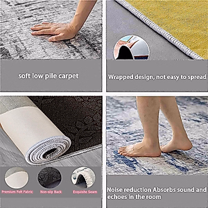 Country Woodland Bear Rug, 6x8ft, Wildlife Bear Cub Cabin Decor Rugs, Low Pile Non-Shedding Pet Friendly Throw Mat, Reduce Noise Soft Anti-Skid Carpet for Hardwood Floors Entryway