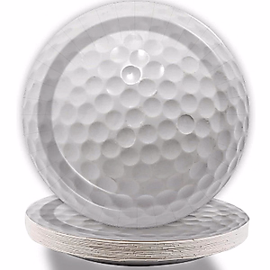 gisgfim 48 PCS Golf Paper Plates Birthday Party Supplies Disposable Golf Dessert Plates Sports Favors Decorations for Boy Baby Shower